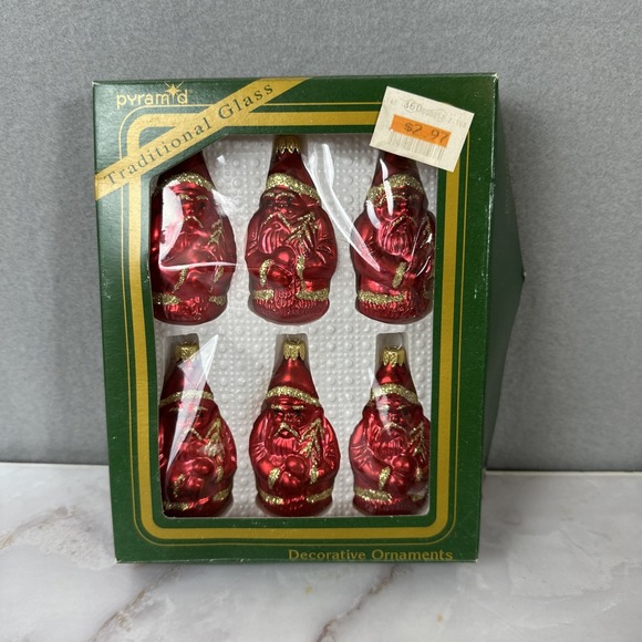 Pyramid Collection | Holiday | Vintage Pyramid Red With Gold Glass ...